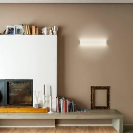 LINEA LIGHT LED-Wandleuchte Box W2 Bi-Emission, B 14 cm, wei&szlig;, 2700 K