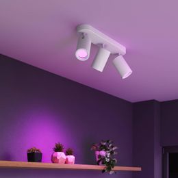 calex Smart Deckenspot wei&szlig; L&auml;nge 37 cm 3-flg. GU10-LED RGBW