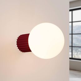 Wandleuchte ORBI, dunkelrot, Glas/Metall, &Oslash; 12 cm, IP44, G9