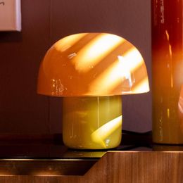 KARE Tischleuchte Mushroom, orange, Metall, 20 cm, E14
