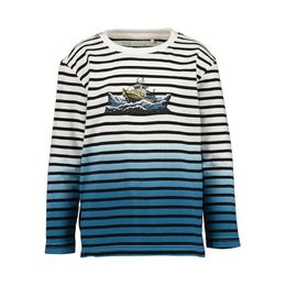 Blue Seven Longsleeve in Blau/ Weiß - 31% | Größe 110 | Kinder-longsleeves