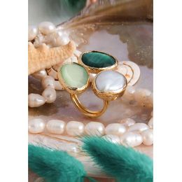 Pierres delicates Vergold. Ring mit Edelsteinen - 77% | Schmuck