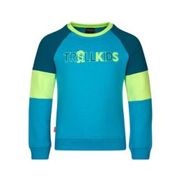 Trollkids Sweatshirt "Trollfjord" in Blau - 42% | Größe 116 | Kinder-sweatshirts-jacken
