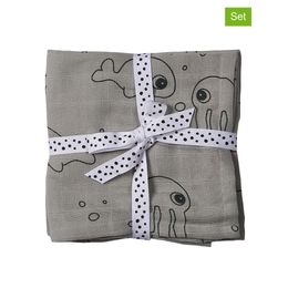 Done by Deer 2er-Set: Spucktücher in Grau- (L)120 x (B)120 cm - 45% | Baby-spucktuecher