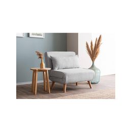 Evila Schlafsessel in Hellgrau - (B)80 x (T)50 cm - 71% | Sitzmoebel