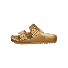 Birkenstock Pantoletten "Arizona" in Gold - Weite N - 10% | Gr&ouml;&szlig;e 41 | Damen-pantoletten