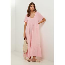 Lin Passion Leinen-Kleid in Rosa - 81% | Gr&ouml;&szlig;e 34/36 | Damen-kleider