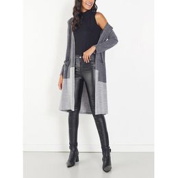 Milan Kiss Cardigan in Anthrazit/ Grau - 58% | Gr&ouml;&szlig;e S | Damen-pullover-cardigans