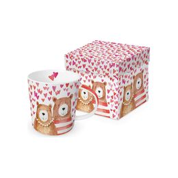 PPD Jumbotasse "Love Bears" in Rosa/ Hellbraun - 350 ml - 38% | Gedeckter-tisch