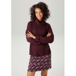 Aniston Rollkragenpullover in Bordeaux - 65% | Gr&ouml;&szlig;e 38 | Damen-pullover-cardigans