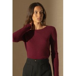 Perfect Cashmere Kaschmir-Pullover "Oprah" in Bordeaux - 48% | Gr&ouml;&szlig;e S | Damen-pullover-cardigans
