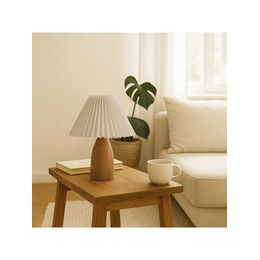 Opviq Tischleuchte in Creme/ Hellbraun - (H)30 x Ø 22 cm - 50% | Tischleuchten