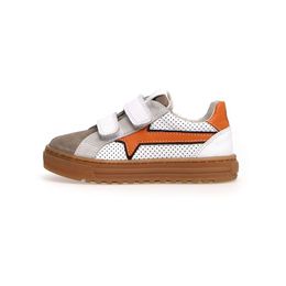 Naturino Leder-Sneakers "Blitz" in Weiß/ Braun/ Orange - 48% | Größe 32 | Babysneakers