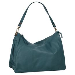 Samantha Look Damen Umh&auml;ngetasche echt Leder, Made in Italy blau