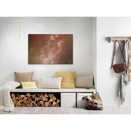 A.S. Cr&eacute;ation Leinwandbild &raquo;dutch pastel 3&laquo; Blumen Kunst 1 Stk. tlg. Keilrahmen Bild Floral Rosen Ros&eacute; Leinwand-Bild Wohnzimmer modern Wand rot Holz, Stahl