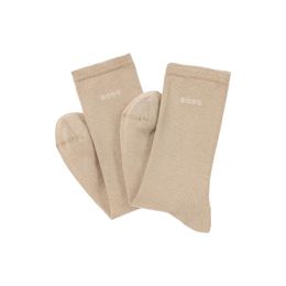 BOSS Businesssocken &raquo;2P RS Uni Logo CC W&laquo; Packung, 2er Pack, 2 Paar tlg. mit Schriftzug Medium Beige 261 39-42 39-42 2er Pack Business Socken von BOSS