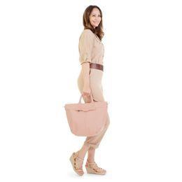 Samantha Look Damen Henkeltasche echt Leder, Made in Italy rosa
