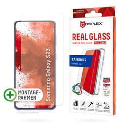 Displex Displayschutzglas &raquo;Real Glass + Case - Samsung Galaxy S23&laquo; f&uuml;r Samsung Galaxy S23 Displayschutzfolie Displayschutz Rundumschutz 360 Grad...