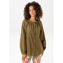 Aniston Bluse in Khaki - 67% | Gr&ouml;&szlig;e 40 | Damen-blusen