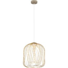 Globo LIGHTING H&auml;ngeleuchte &raquo;DICHTI&laquo; E27 1 Stk. H&auml;ngelampe/Pendelleuchte/Esszimmer/Wohnzimmer/Esstisch sandfarben matt