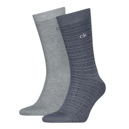 Calvin Klein Socken &raquo;CK MEN SOCK 2P GRID&laquo; 2er Pack Dark Grey - (40/46) - (40/46)