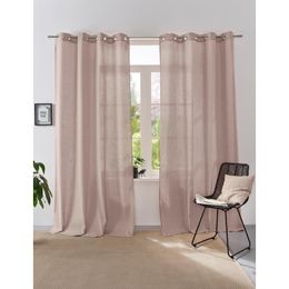 Home Affaire COLLECTION Vorhang &raquo;Linsdorf&laquo; &Ouml;sen 1 Stk. tlg. Leinenstruktur, halbtransparent taupe Obermaterial: 100% Polyester 160 cm