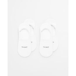 Gant F&uuml;&szlig;linge &raquo;INVISIBLE SOCKS 2-PACK&laquo; mit Silikonbesatz am Fersenbereich WHITE 43-45 43-45 Kurze Socken von Gant