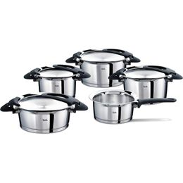 Fissler Topf-Set &raquo;Intensa&laquo; Set, Bratentopf &Oslash; 20 cm, Kochtopf &Oslash; 16/20/24 cm, Stielkasserolle &Oslash; 16 cm, 9 Stk. tlg. Edelstahl 18/10 silberfarben