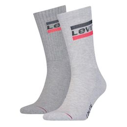 Levi's LEVI'S Socken »LEVIS REGULAR CUT SPRTWR LOGO 2P« Packung, 2er Pack, 2 Paar tlg. mit breitem Logobund grey combo 35-38 35-38 Herrensocken von Levi's