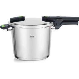 Fissler Schnellkochtopf &raquo;Vitaquick green Schnellkochtopf 6 L, &Oslash; 22 cm mit Einsatz&laquo; 3 Stk. tlg. Edelstahl 18/10 silberfarben