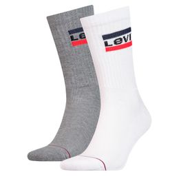 Levi's LEVI'S Socken »LEVIS REGULAR CUT SPRTWR LOGO 2P« Packung, 2er Pack, 2 Paar tlg. mit breitem Logobund white / grey 35-38 35-38 Herrensocken von...