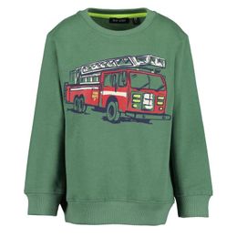 Blue Seven Sweatshirt &raquo;Jungen Sweatshirt&laquo;, 1 Stk. 735 - DK GR&Uuml;N 98 98 Sweatshirt mit Baumaschinen-Aufdruck