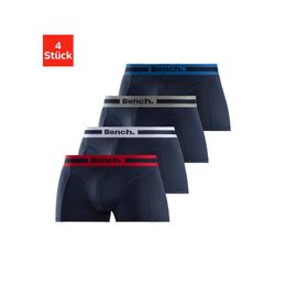 Bench. Funktionsboxer &raquo;Boxershorts f&uuml;r Herren&laquo;, 4 Stk. Unterhosen aus Microfaser navy-rot, navy-grau-meliert, navy-blau, navy-wei&szlig; S - 4 Stk. 4...