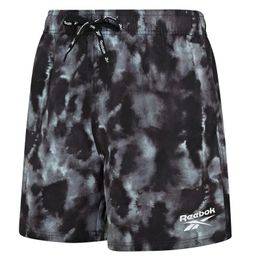 Reebok Herren Badeshorts &raquo;Milan&laquo; 1 Stk. mit Kordelzug und elastischem Bund, Tie-Dye-Look, schnell trocknend schwarz S, N-Gr