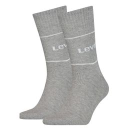 Levi's Levi's Herren Socken &raquo;LEVIS SHORT CUT LOGO SPORT 2P&laquo; Packung, 2er Pack, 2 Stk. tlg. mit breitem Logobund grau 39-42