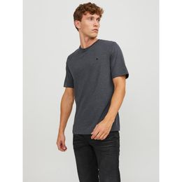 Jack & Jones JACK & JONES Rundhalsshirt &raquo;JJEPAULOS TEE SS CREW NECK NOOS&laquo; mit Logo Stickerei Dark Grey Melange XXL XXL Herren-T-Shirt von Jack & Jones
