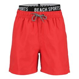 Blue Seven Badehose »Teenager Jungen Beach Bermuda«, 1 Stk. Druck 300 - HL ROT 152 152 Einfarbige Badeshorts für Jungen im Teenie Alter