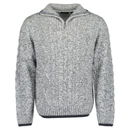 Blue Seven Strickpullover &raquo;Herren Troyer Pullover&laquo; 1 Stk. 958 - GRAU XXL XXL Trendiger Herren Troyer