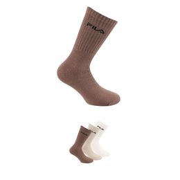 Fila Damen Tennissocken &raquo;UNISEX CREW TENNIS FULL TERRY SOCKS&laquo; 3 Paar tlg. mit dezentem Logoschriftzug 43-46