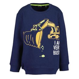 Blue Seven Sweatshirt »Jungen Sweatshirt«, 1 Stk. 564 - ULTRAMARIN 110 110 Sweatshirt mit Baumaschinen-Aufdruck