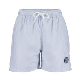 Blue Seven Badehose &raquo;Badeshorts&laquo; 1 Stk. Zierlabel 502 - HL BLAU 176 176 Gestreifte Badeshorts f&uuml;r Teenager Jungen mit kleinem Badge an der Seite
