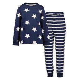Blue Seven Pyjamaoberteil »Jungen Pyjama«, 2 Stk. 564 - ULTRAMARIN AOP 116 116 Langärmliger Pyjama für Jungen