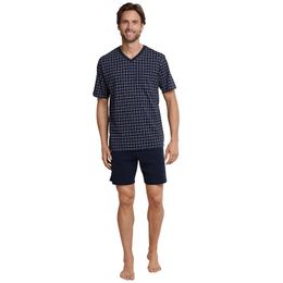 Schiesser Shorty »Dark Sapphire«, 2 Stk. mit angenehm weicher Single-Jersey-Qualität 803-dunkelblau 58 58 Kurzer Herren-Pyjama von Schiesser