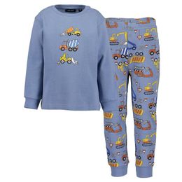 Blue Seven Pyjamaoberteil »Pyjama«, 2 Stk. 524 - BLAU 104/110 104/110 Pyjama mit Baufahrzeugen für Jungen