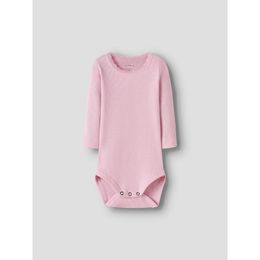 name it Langarmbody &raquo;NBFKAB LS BODY NOOS&laquo; Sweet Dreams Detail:MELANGE 62 - N-Gr N-Gr 62 Langarmbody von name it f&uuml;r M&auml;dchen