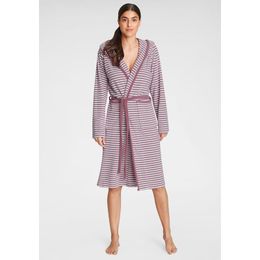Tom Tailor HOME Unisex-Bademantel »Stripe«, 1 Stk. für Damen & Herren, gestreift, angenehm leicht mauve XL Länge: 113 cm Leichter Bademantel für...