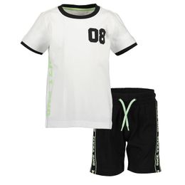Blue Seven T-Shirt »Outfit- 2er Set« 1 Stk. 001 - WEISS 122 122 Jungen Outfit mit Fußballdruck