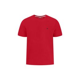 Fynch-Hatton T-Shirt &raquo;Basic T-Shirt&laquo; 1 Stk. mit Rundhals und Logo-Stickerei poppy red L L T-Shirt von Fynch-Hatton
