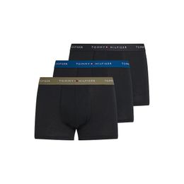Tommy Hilfiger Underwear Trunk &raquo;TRUNK 3 PACK&laquo; 3 Stk. mit kontrastfarbenem Logobund Wdg Blu/Blk/Utlty Olv XXL (56) - 3 Stk. 3 Stk. XXL (56) 3er-Pack...
