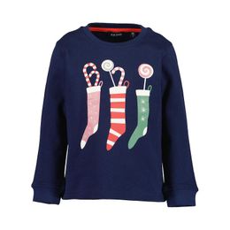 Blue Seven Sweatshirt »Mädchen Weihnachts-Sweatshirt«, 1 Stk. 564 - ULTRAMARIN 98 98 Süßer Weihnachtspulli für Kinder